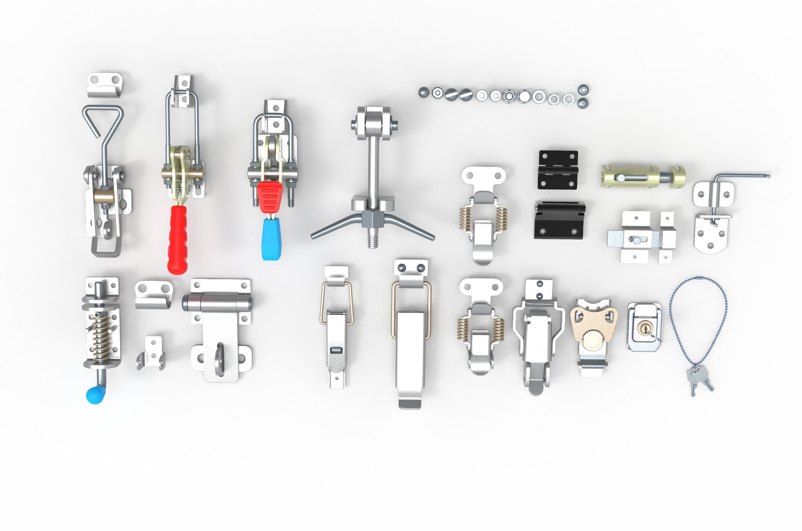 Latches and hinges 3D model - TurboSquid 2181766
