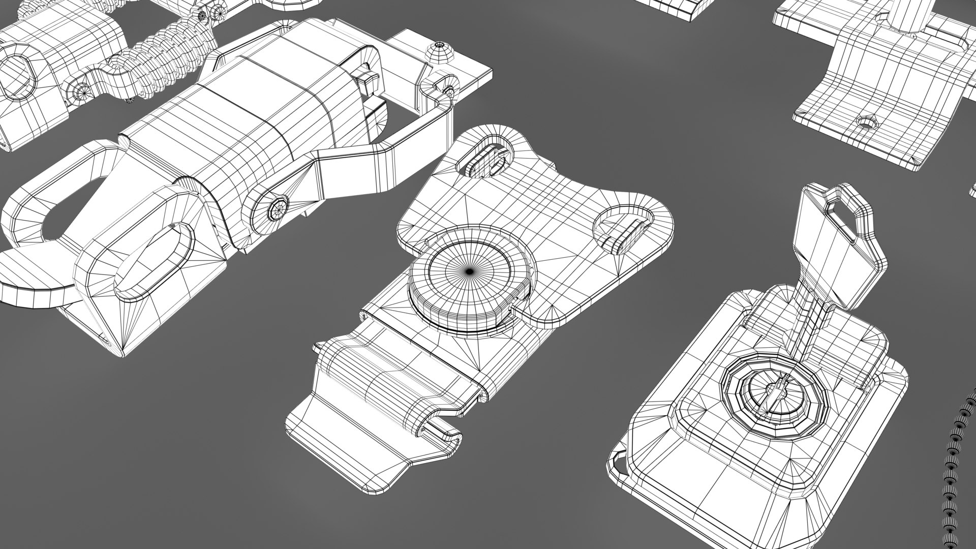 Latches and hinges 3D model - TurboSquid 2181766