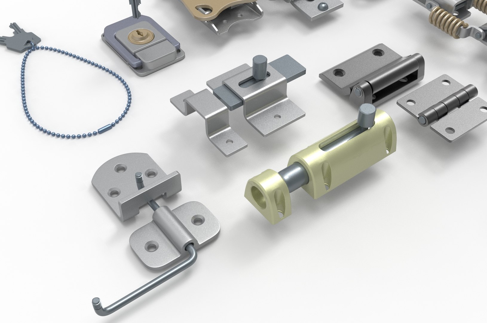 Latches and hinges 3D model - TurboSquid 2181766