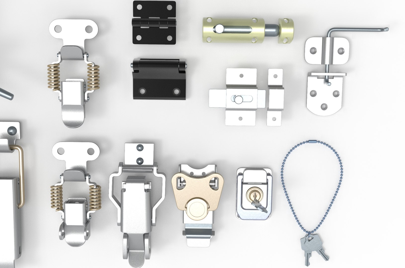 Latches and hinges 3D model - TurboSquid 2181766