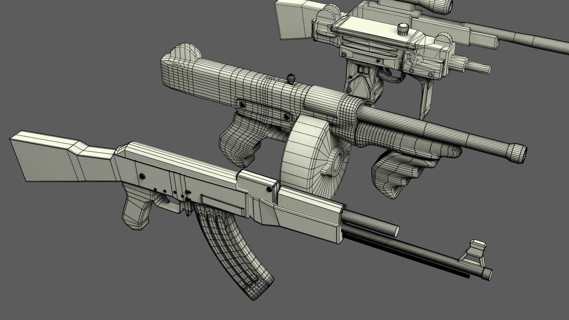 3D Gun Pack Model - TurboSquid 1798571