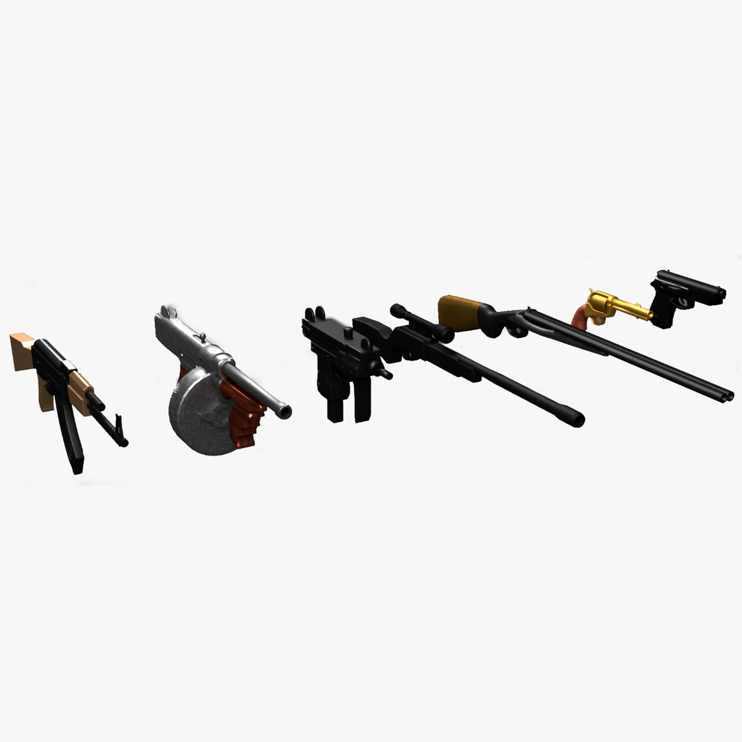 3D Gun Pack Model - TurboSquid 1798571