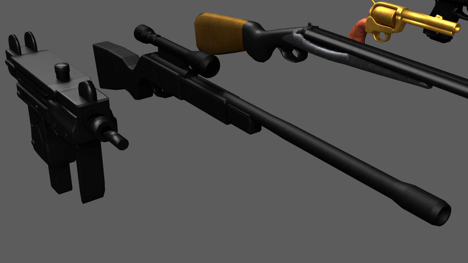 3D Gun Pack Model - TurboSquid 1798571