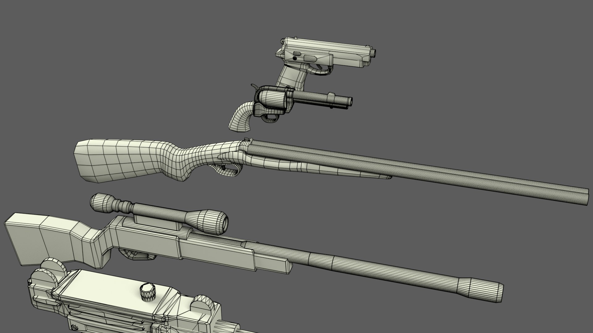 3D Gun Pack Model - TurboSquid 1798571