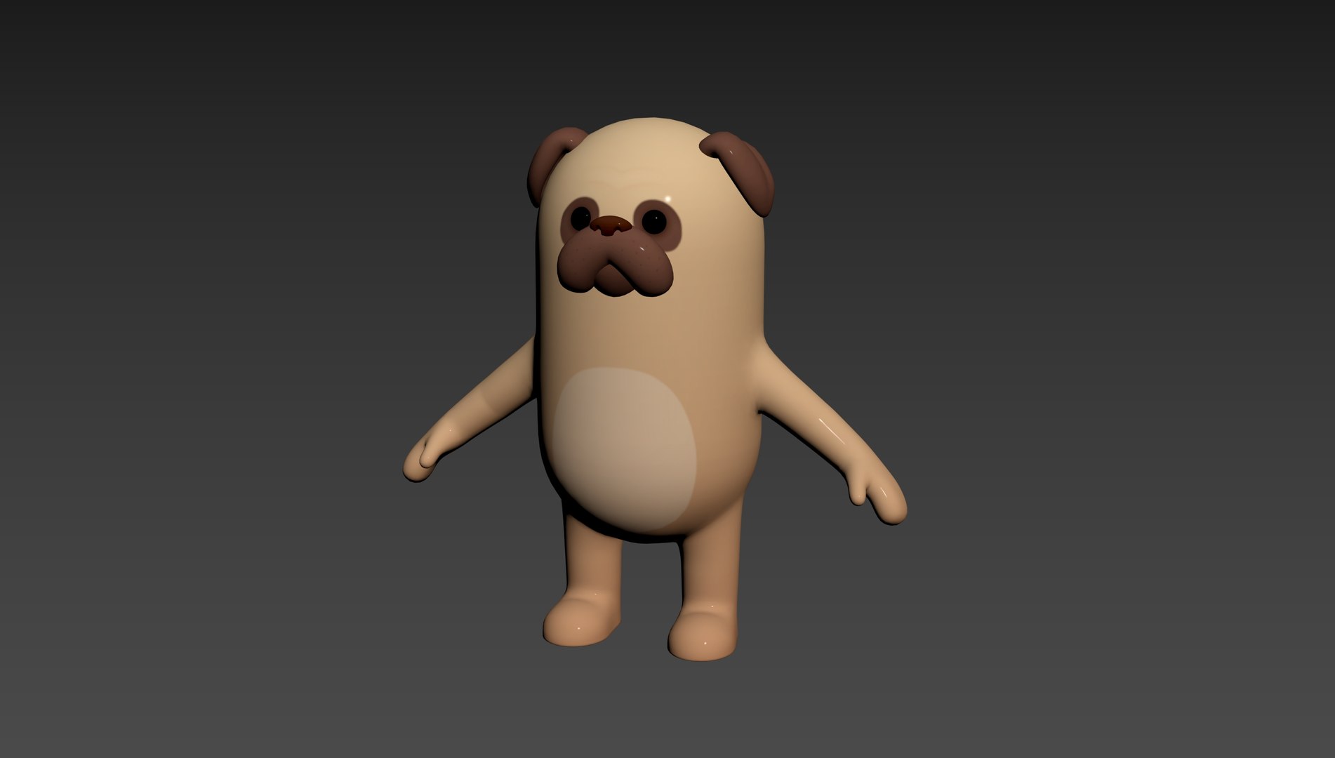Pug Dog Character 3D Model - TurboSquid 2021200