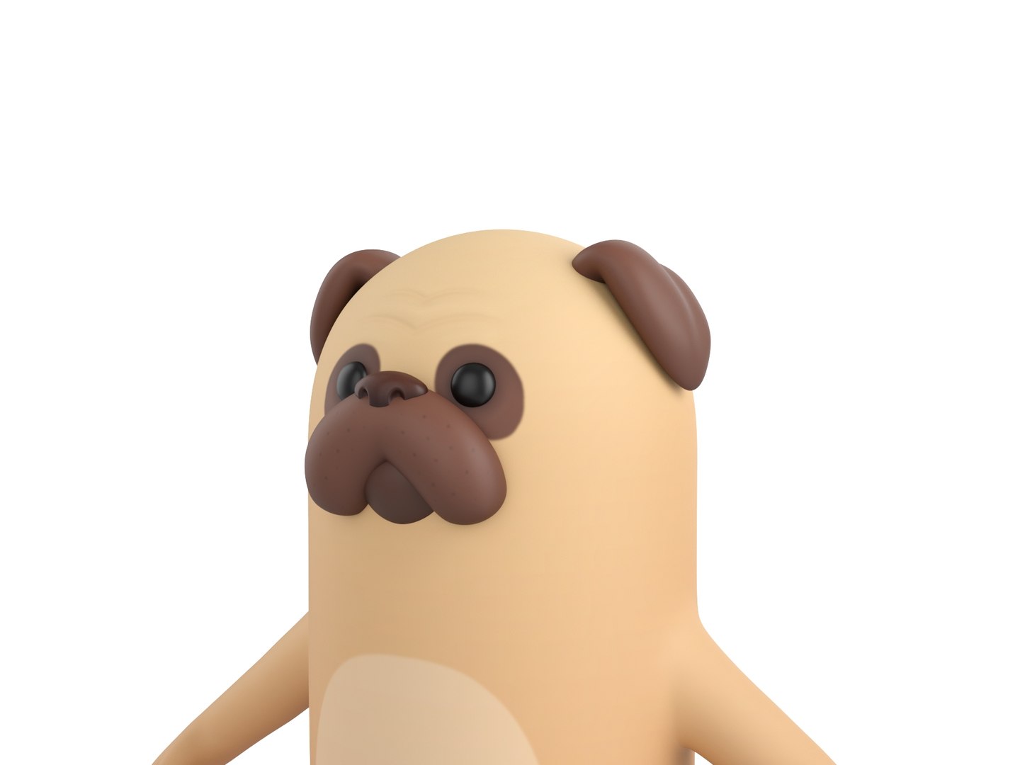 Pug Dog Character 3D Model - TurboSquid 2021200