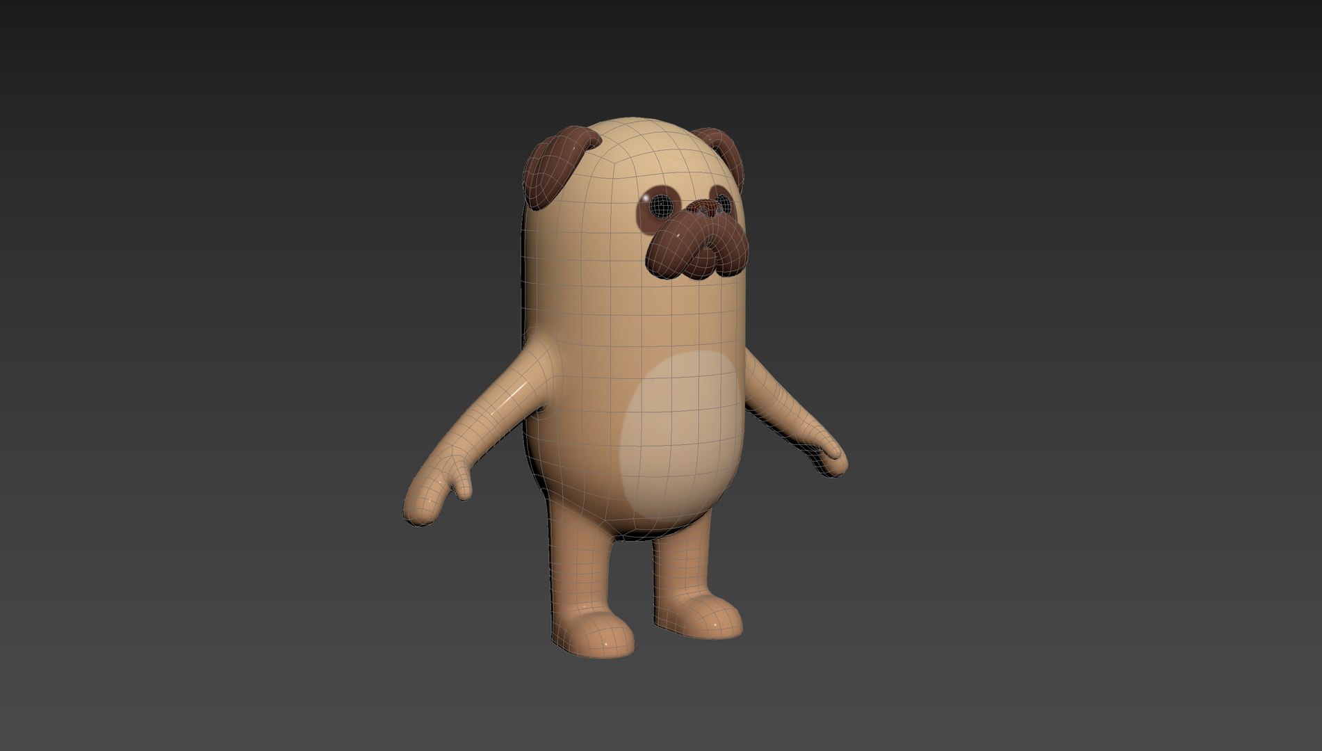 Pug Dog Character 3D Model - TurboSquid 2021200