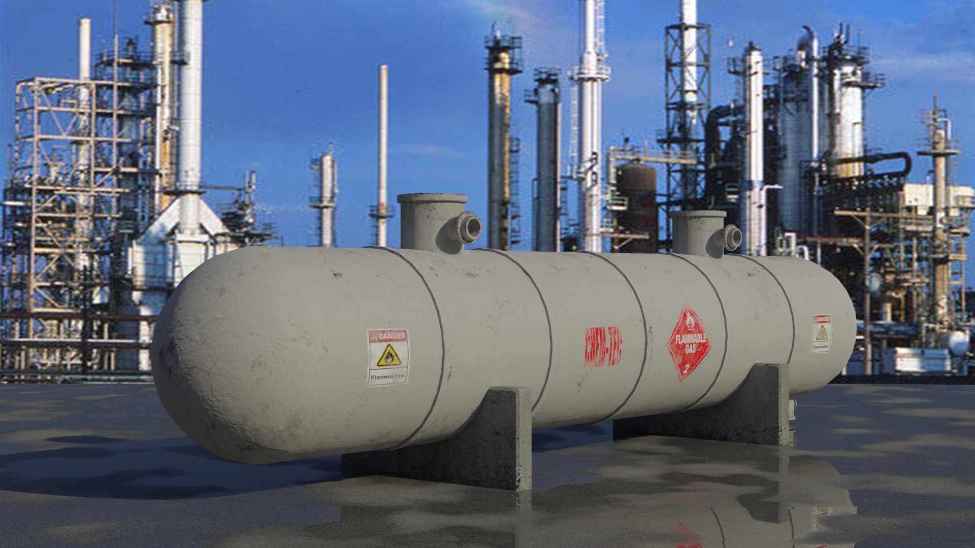 Industrial Flammable Gas Storage Tank model - TurboSquid 1806816