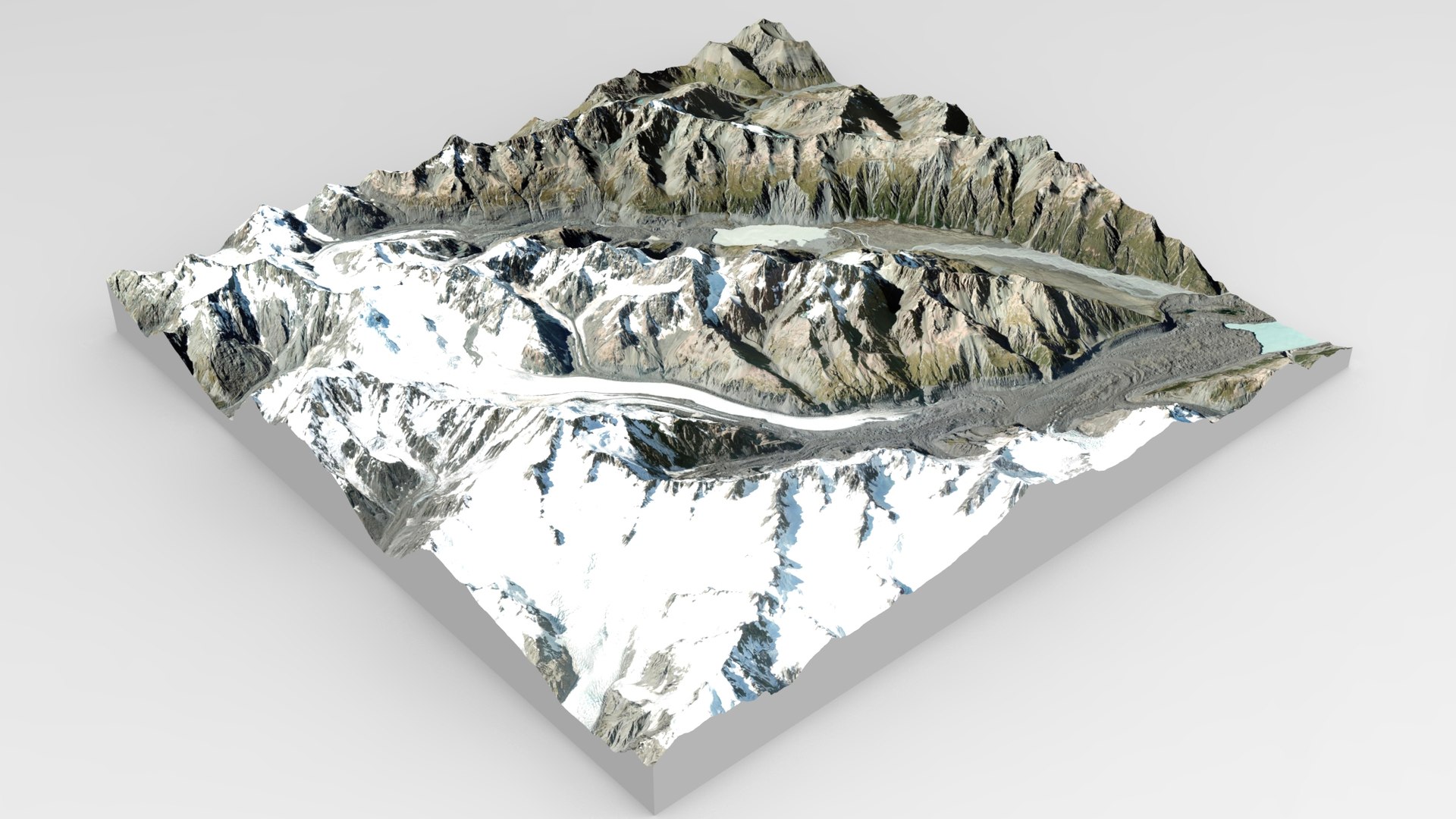 3D Malt Bran Range Mountain Range In New Zealand Model - TurboSquid 2297044
