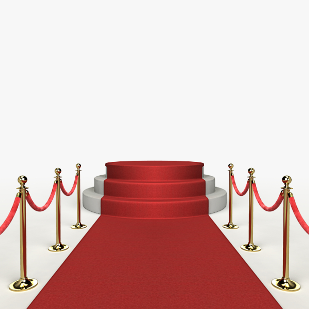 3d model red carpet scene