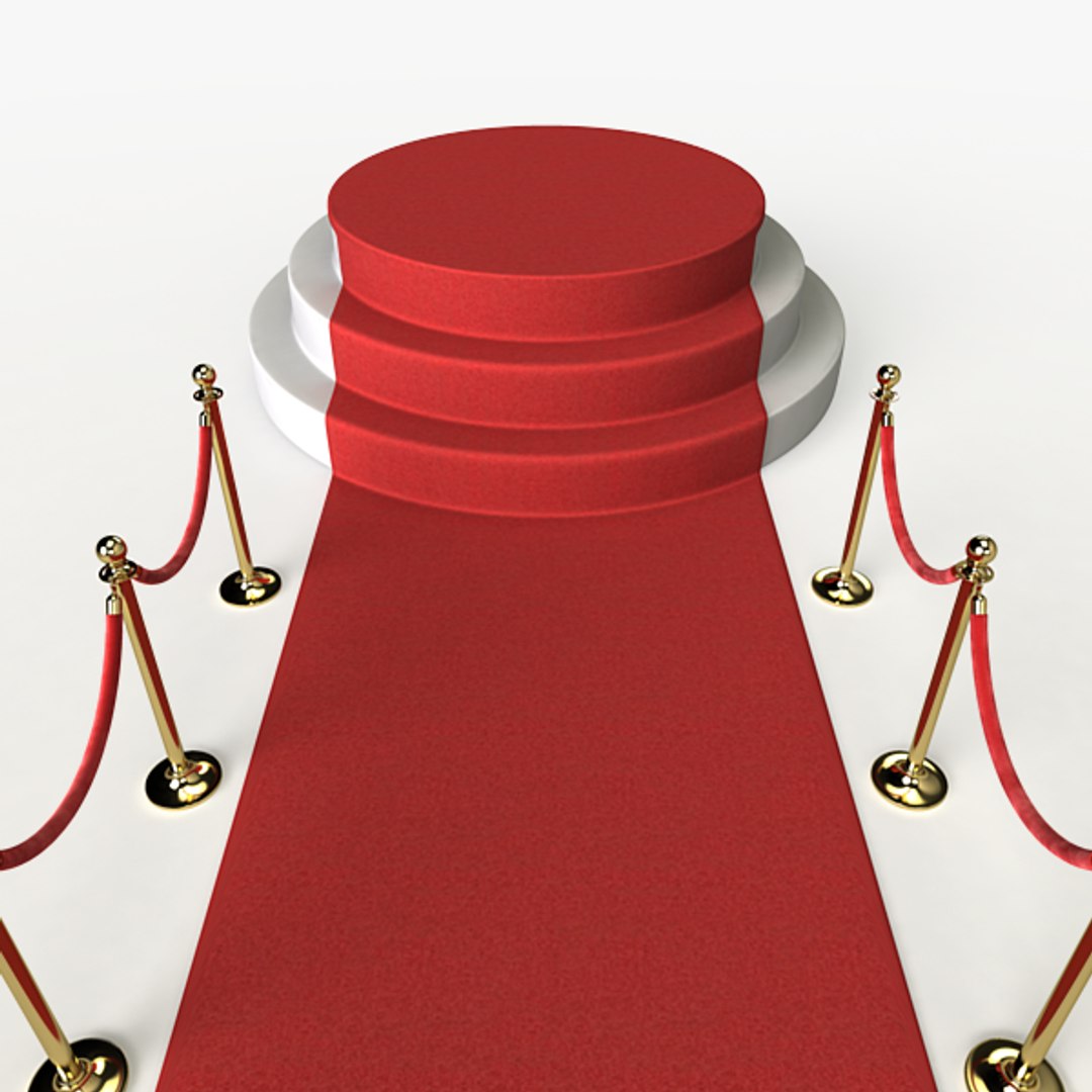 3d model red carpet scene