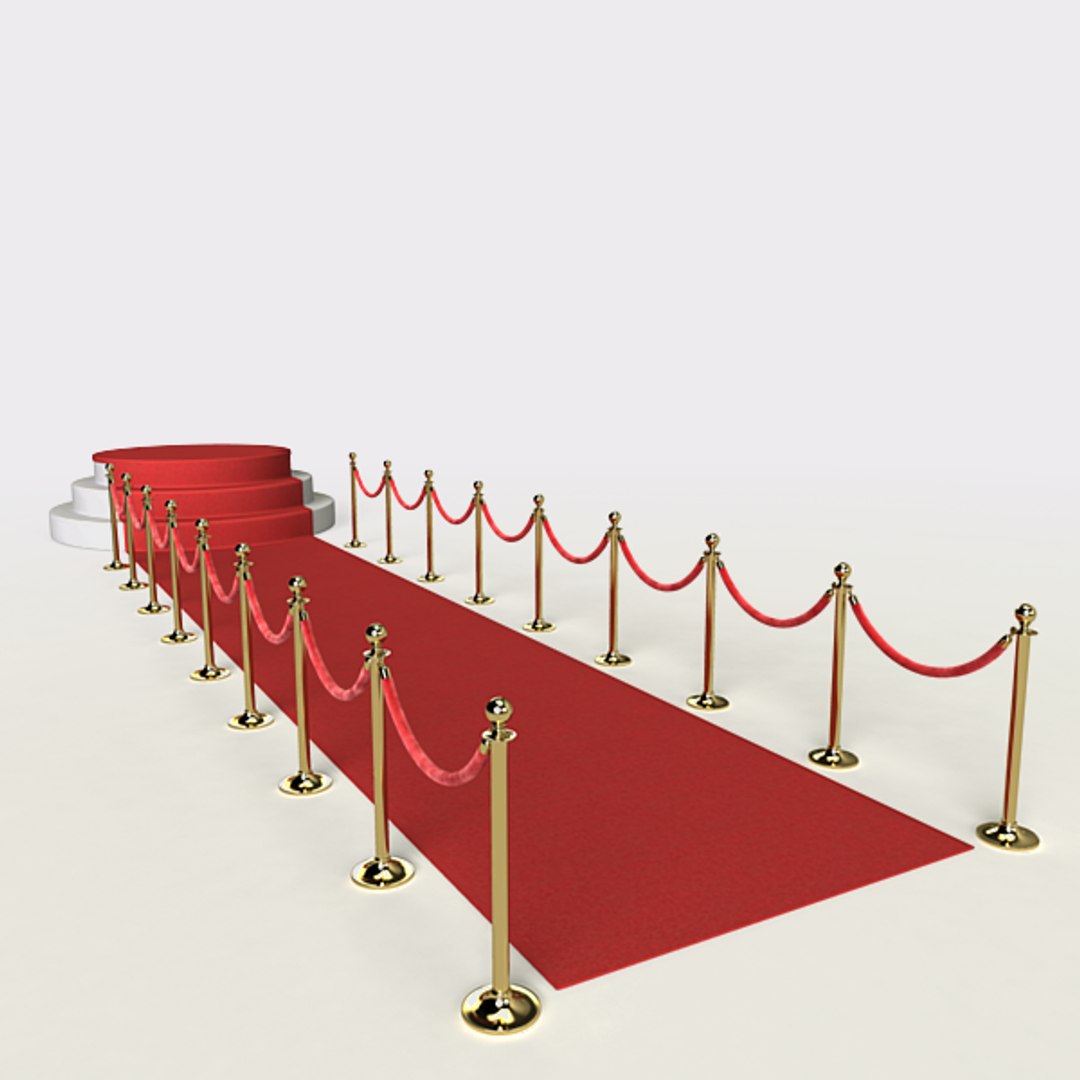 3d model red carpet scene