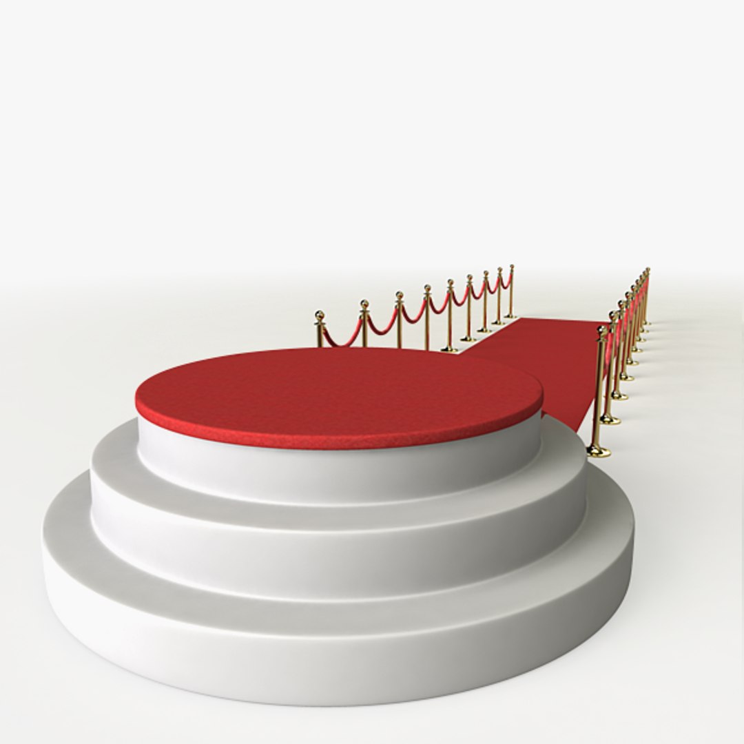 3d model red carpet scene