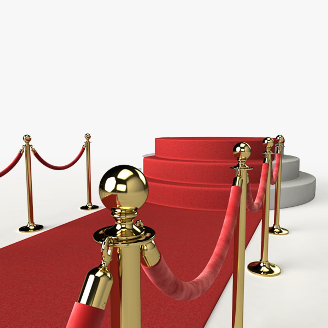 3d model red carpet scene