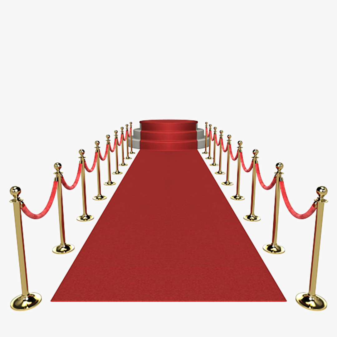 3d model red carpet scene