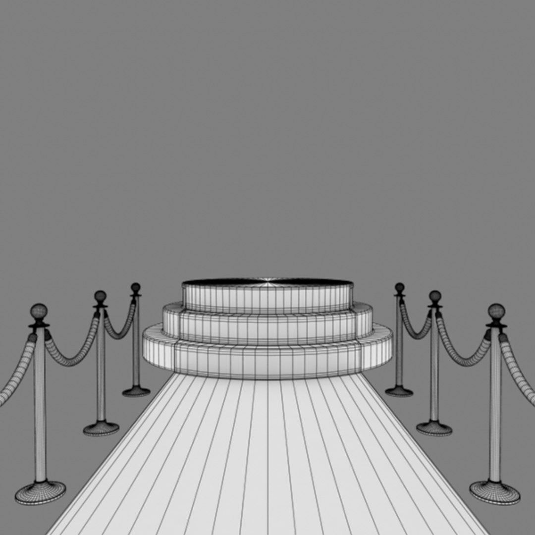 3d model red carpet scene