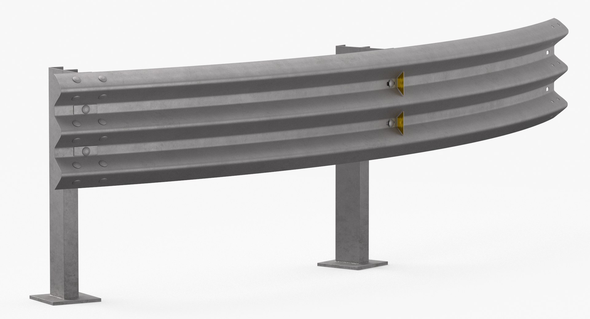 3D Guardrail Thrie Beam Curved R 5m Single Model - TurboSquid 1915696