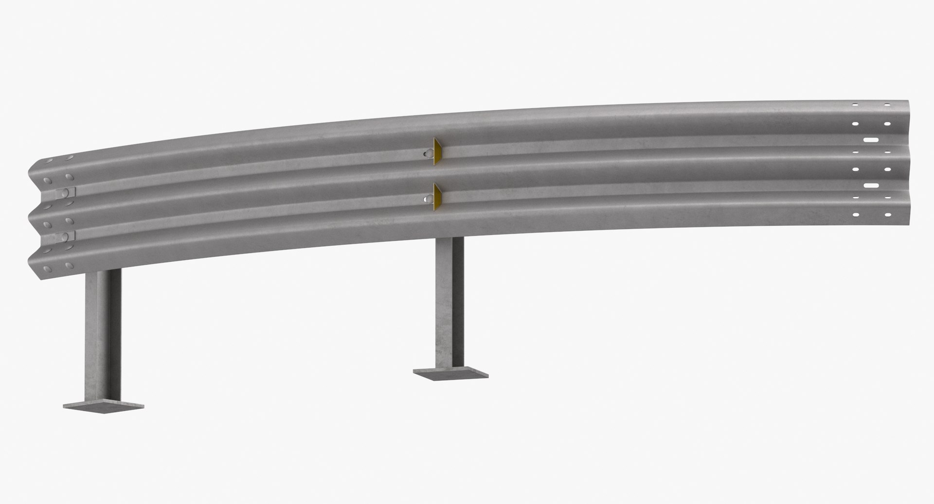 3D Guardrail Thrie Beam Curved R 5m Single Model - TurboSquid 1915696