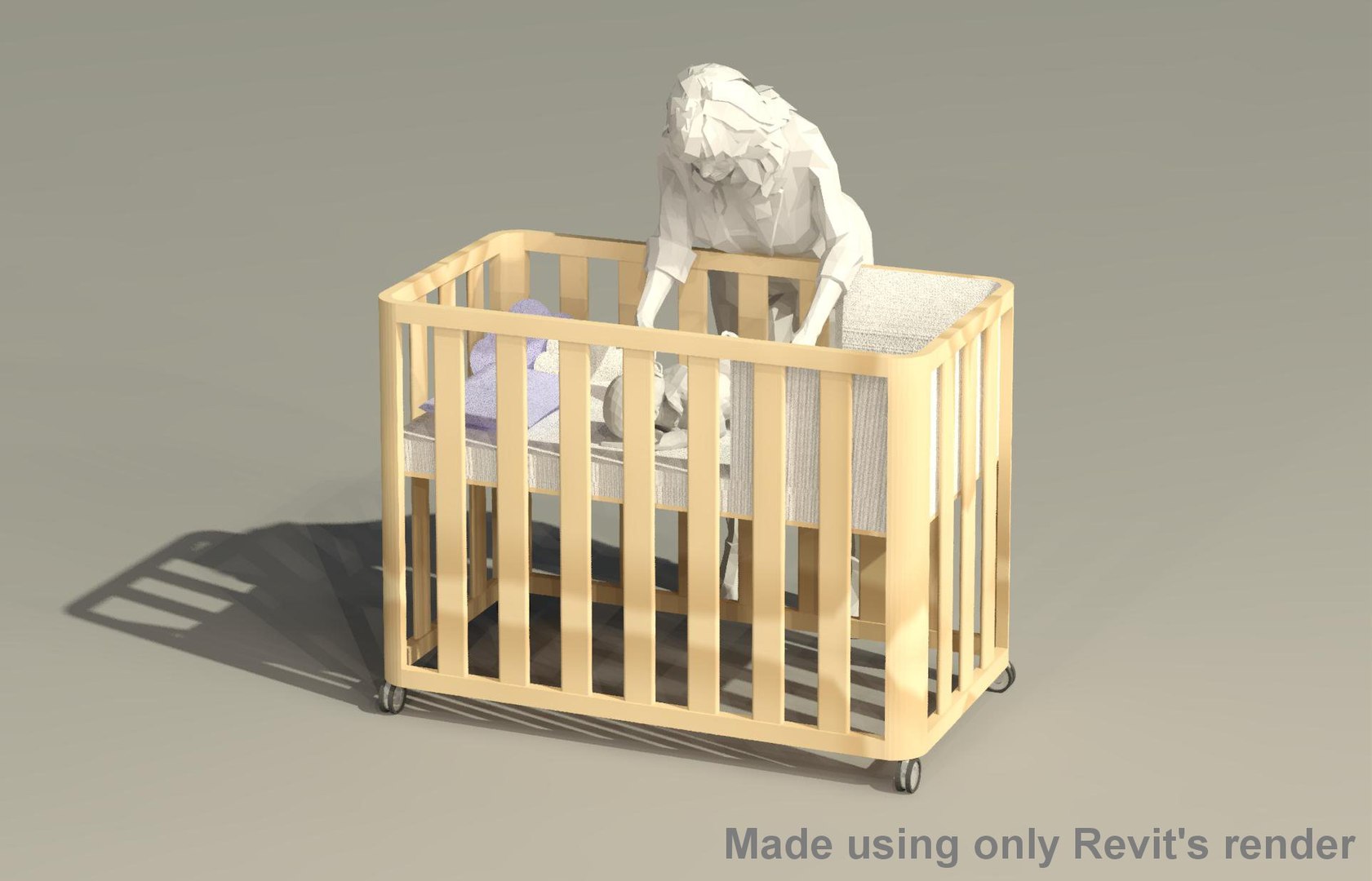 People - Family - Baby And Baby Cot 3D - TurboSquid 1836215