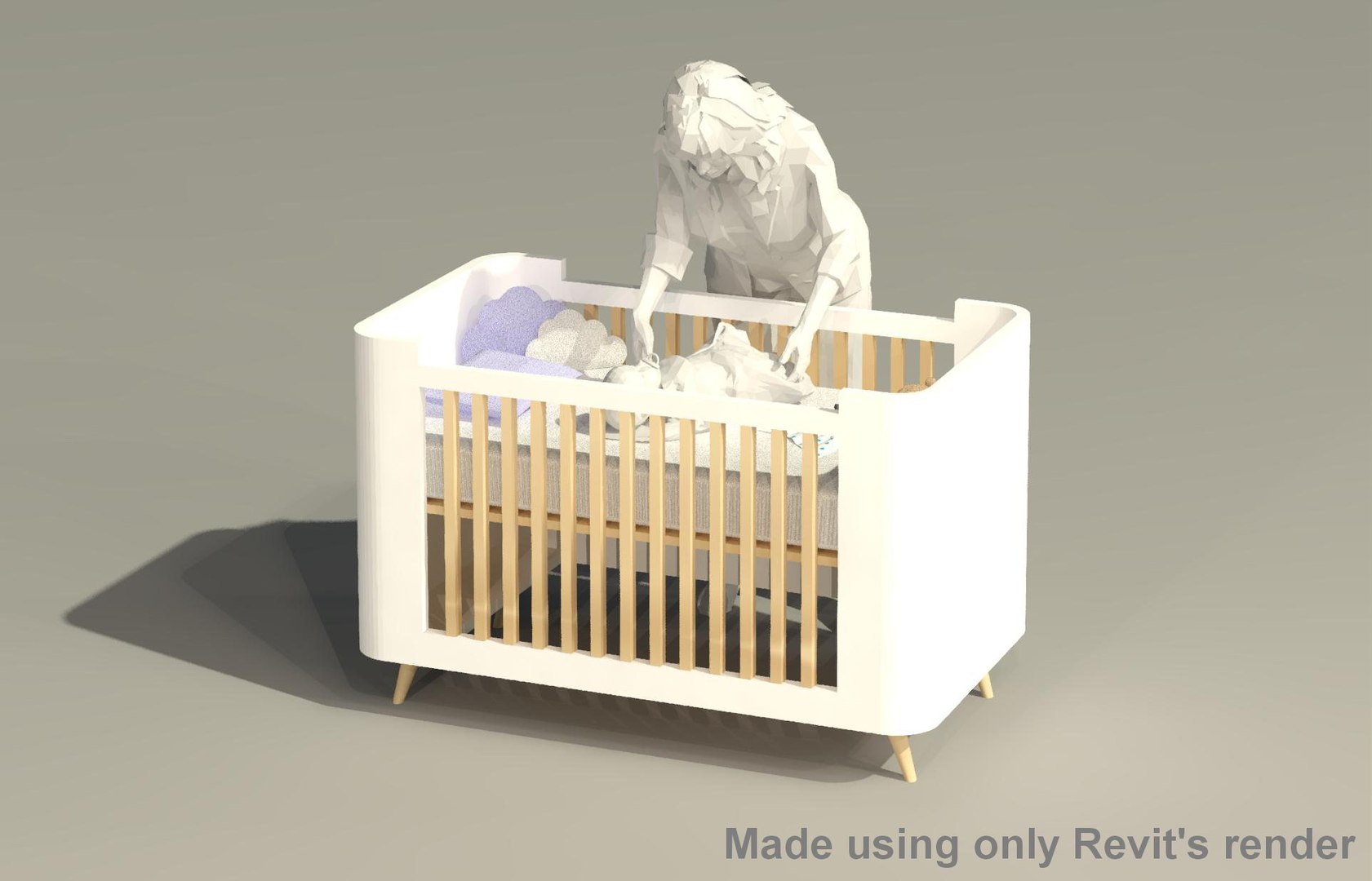 People - Family - Baby And Baby Cot 3D - TurboSquid 1836215