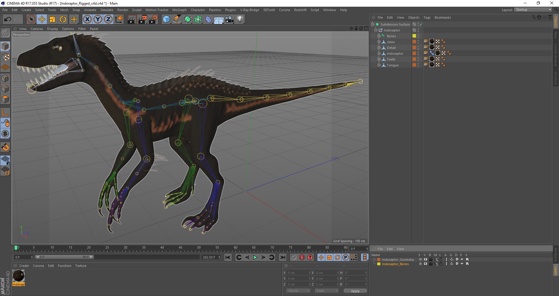 3D Indoraptor Rigged for Cinema 4D - TurboSquid 1906378