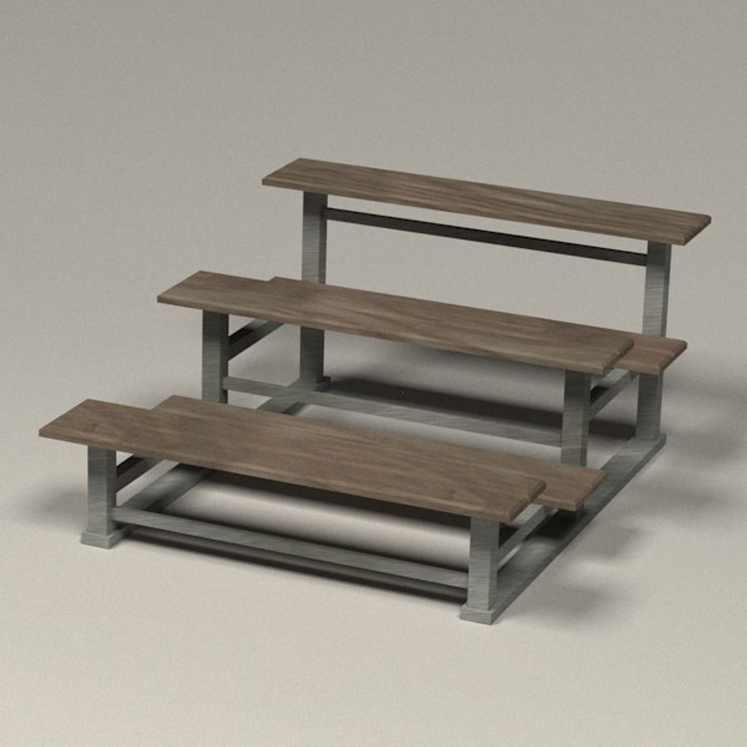 Stadium Benches 3d Obj