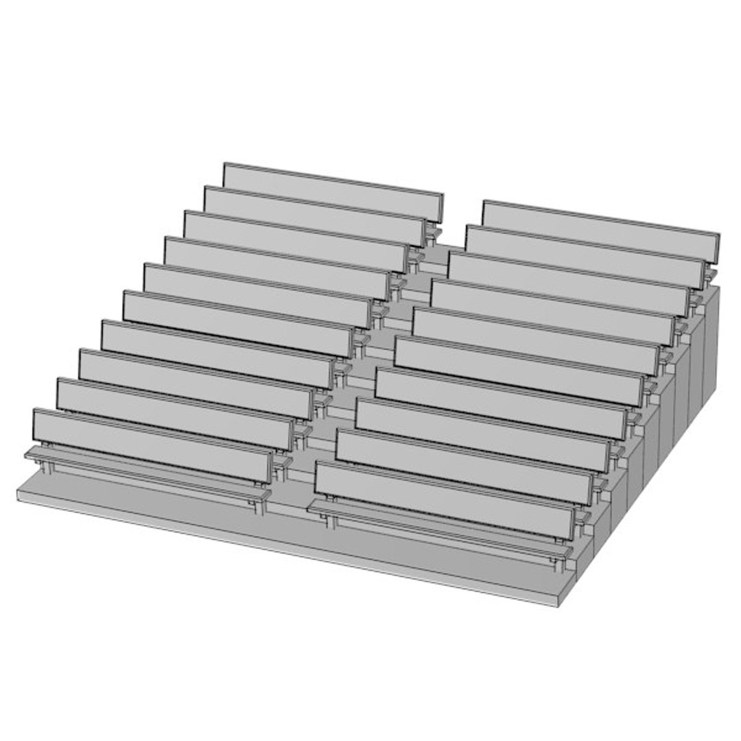 Stadium Benches 3d Obj