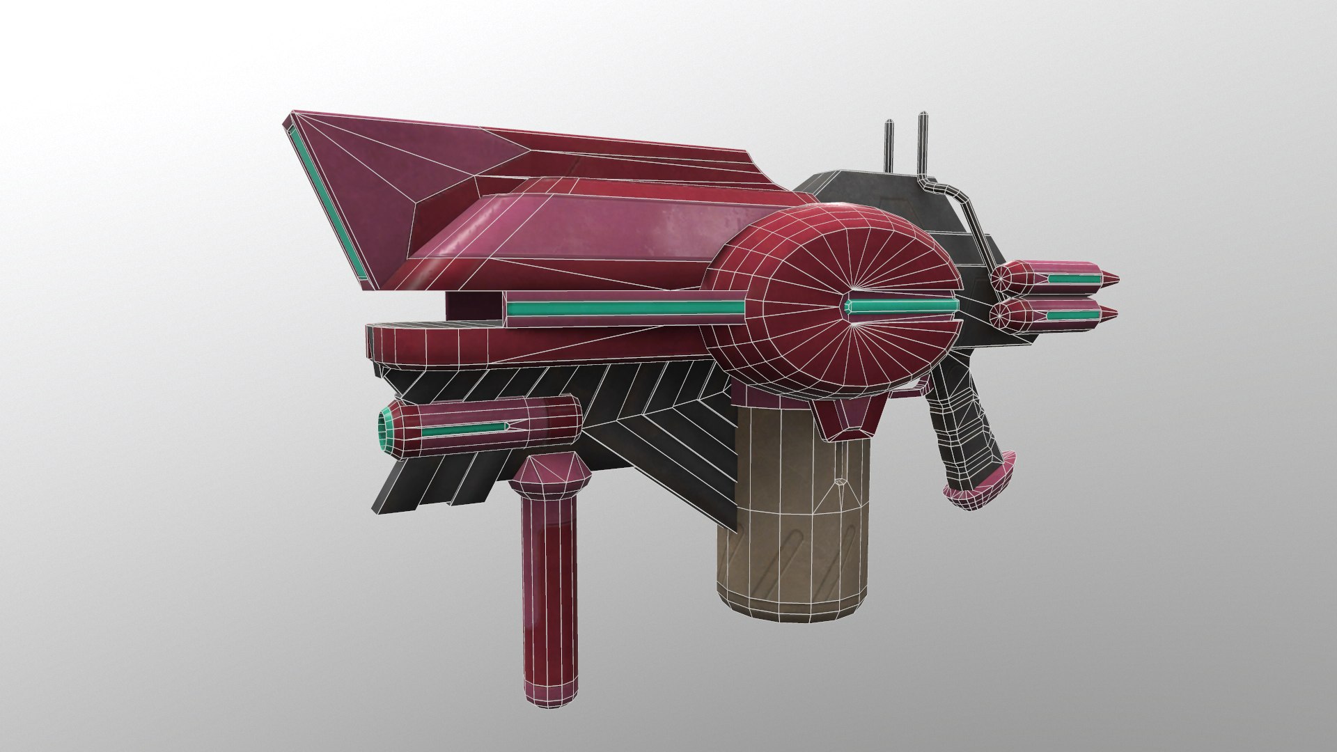 3D Disc Machine Gun Level 5 - TurboSquid 2190973