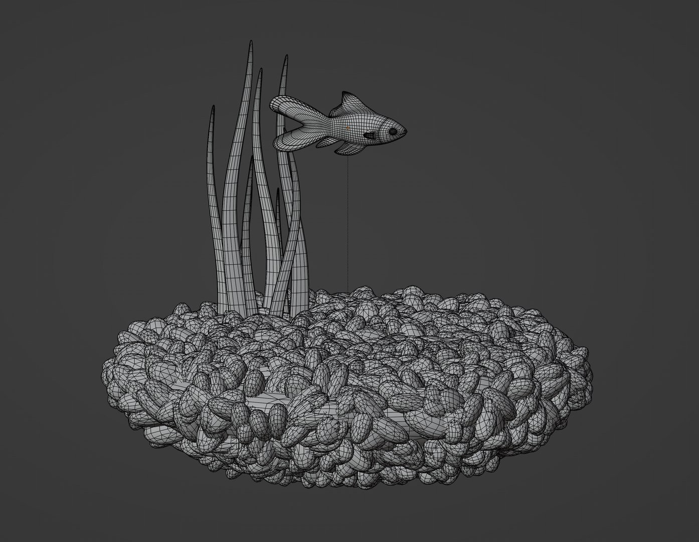 3D Round Aquarium With GoldFish Model - TurboSquid 2199029