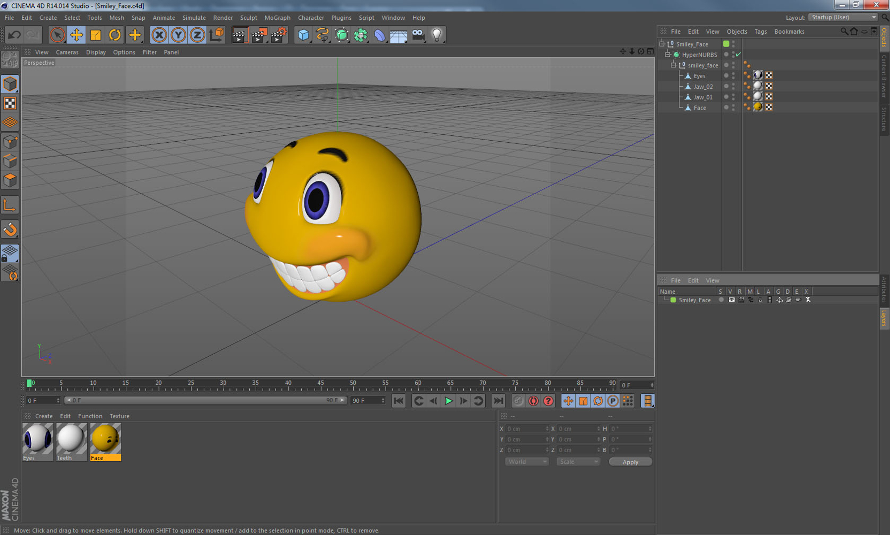 Smiley face 3D model - TurboSquid 1281021