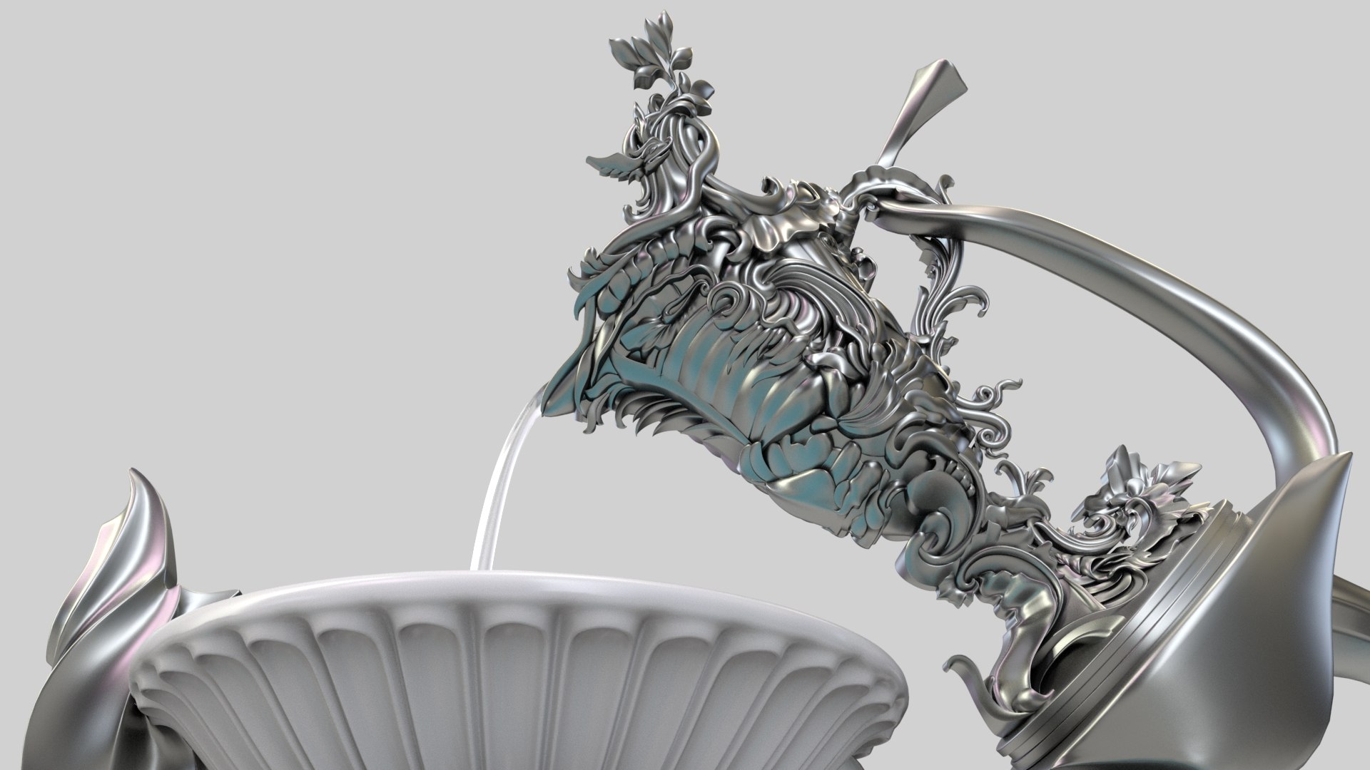 3D Model Fountain X4 - TurboSquid 1924444