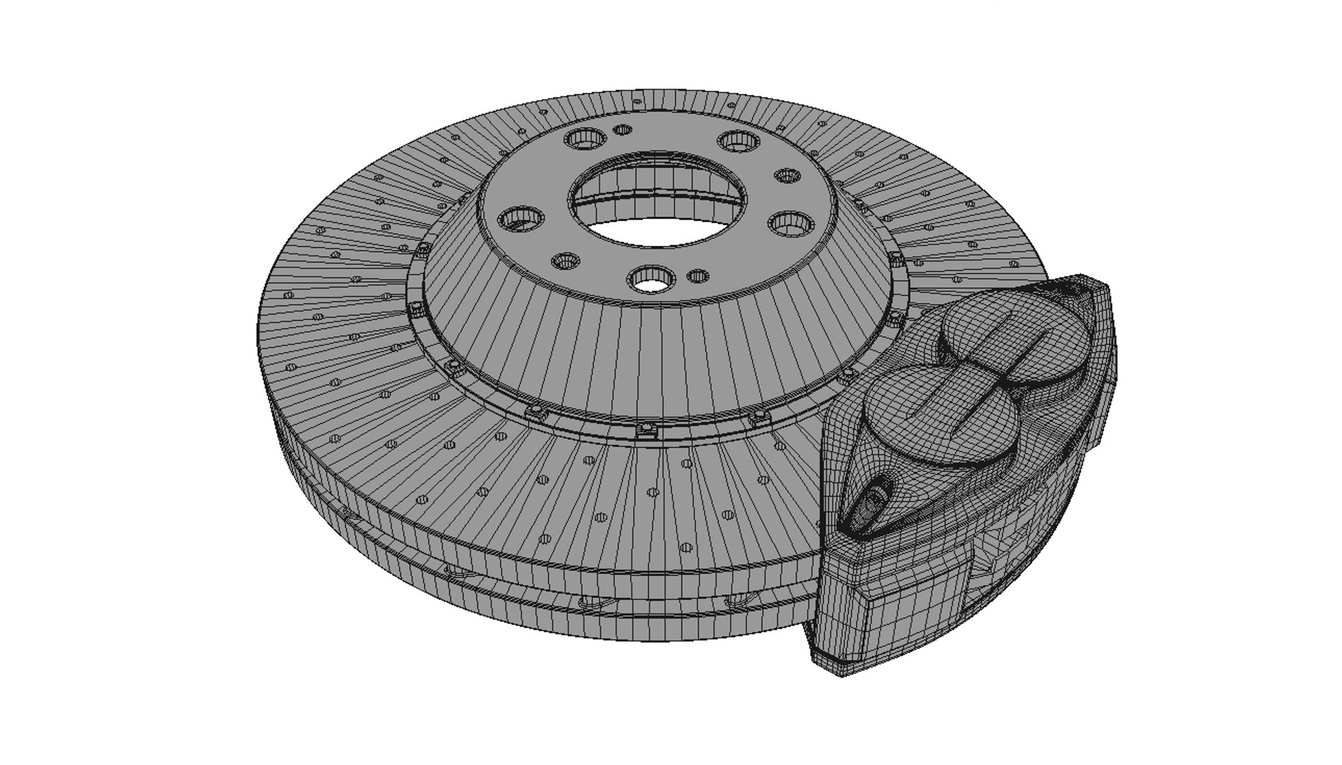 brakes disc caliper 3d c4d