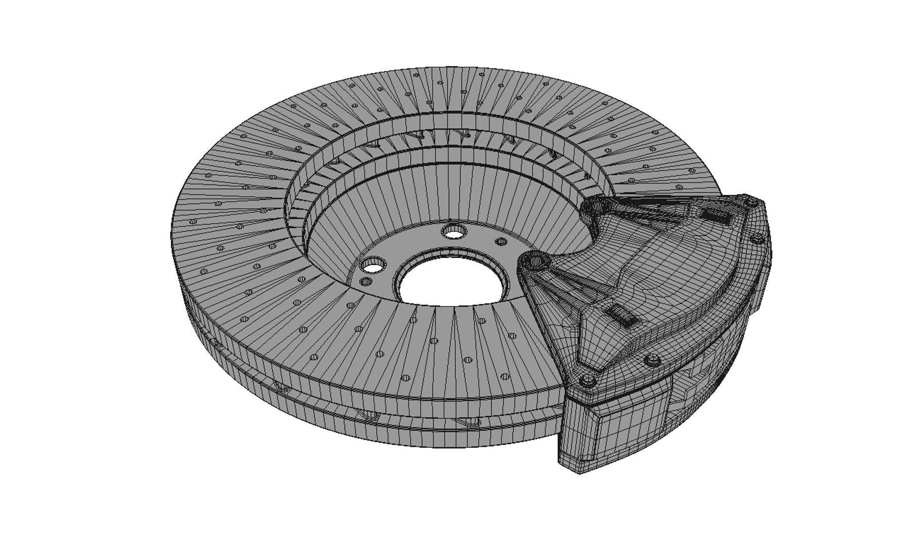 brakes disc caliper 3d c4d