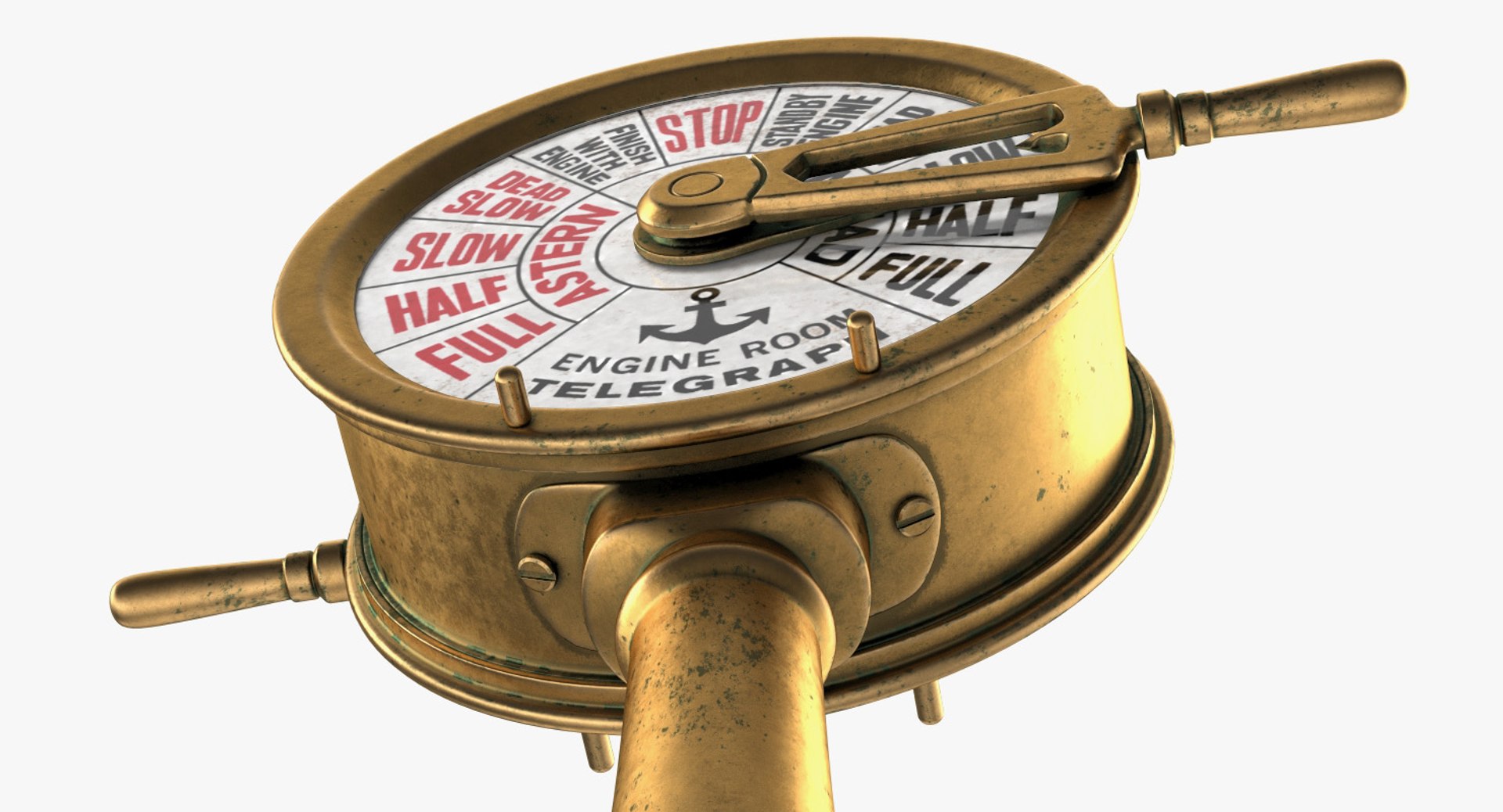 Vintage Brass Engine Room Model - TurboSquid 1327475