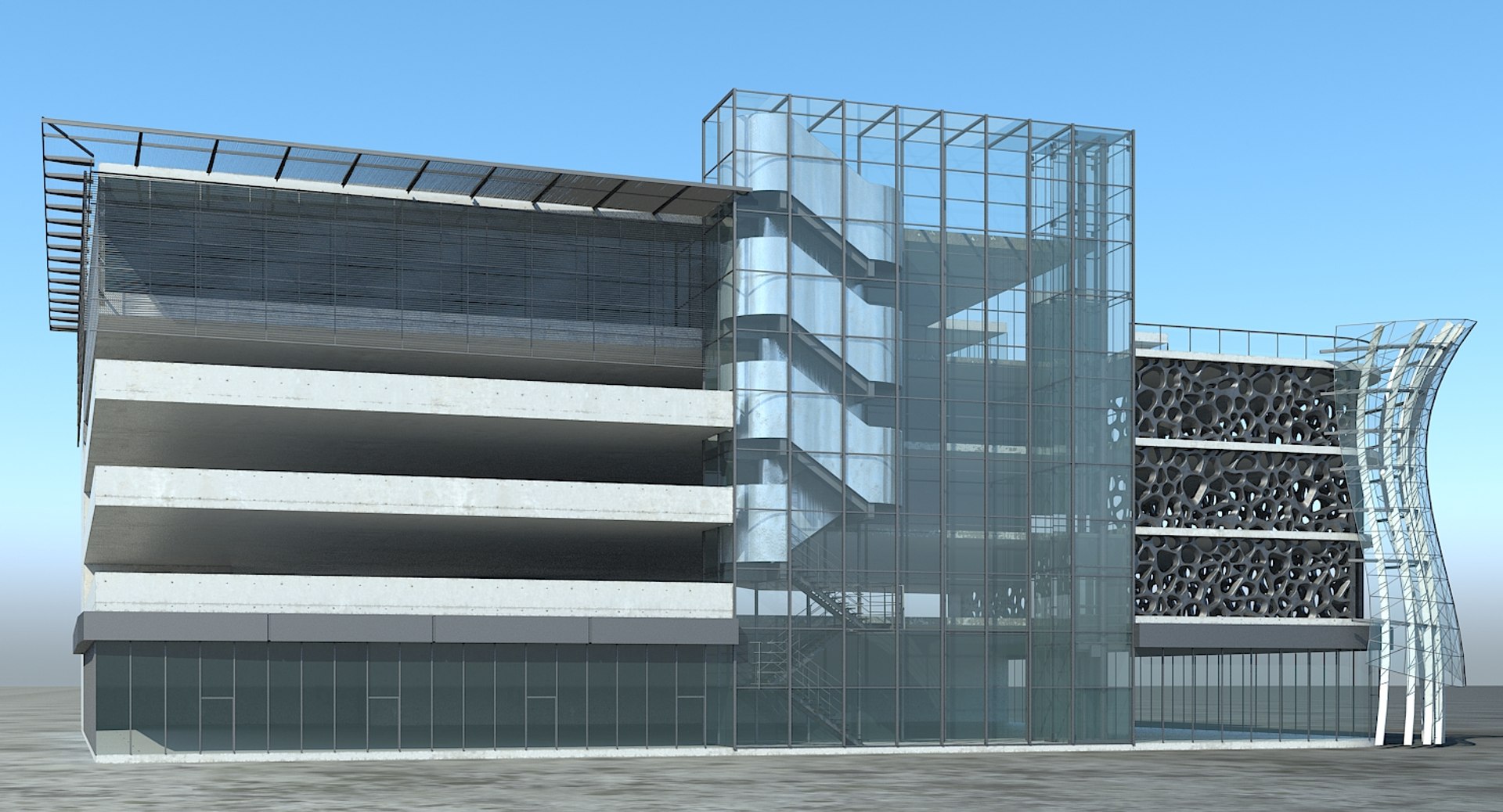 Multi-storey Car Park 3D Model - TurboSquid 1245995