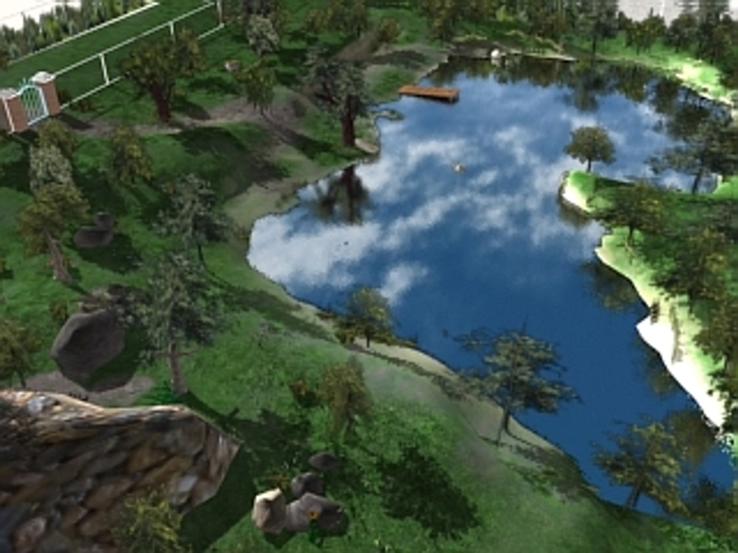 lake water environment landscape 3d max
