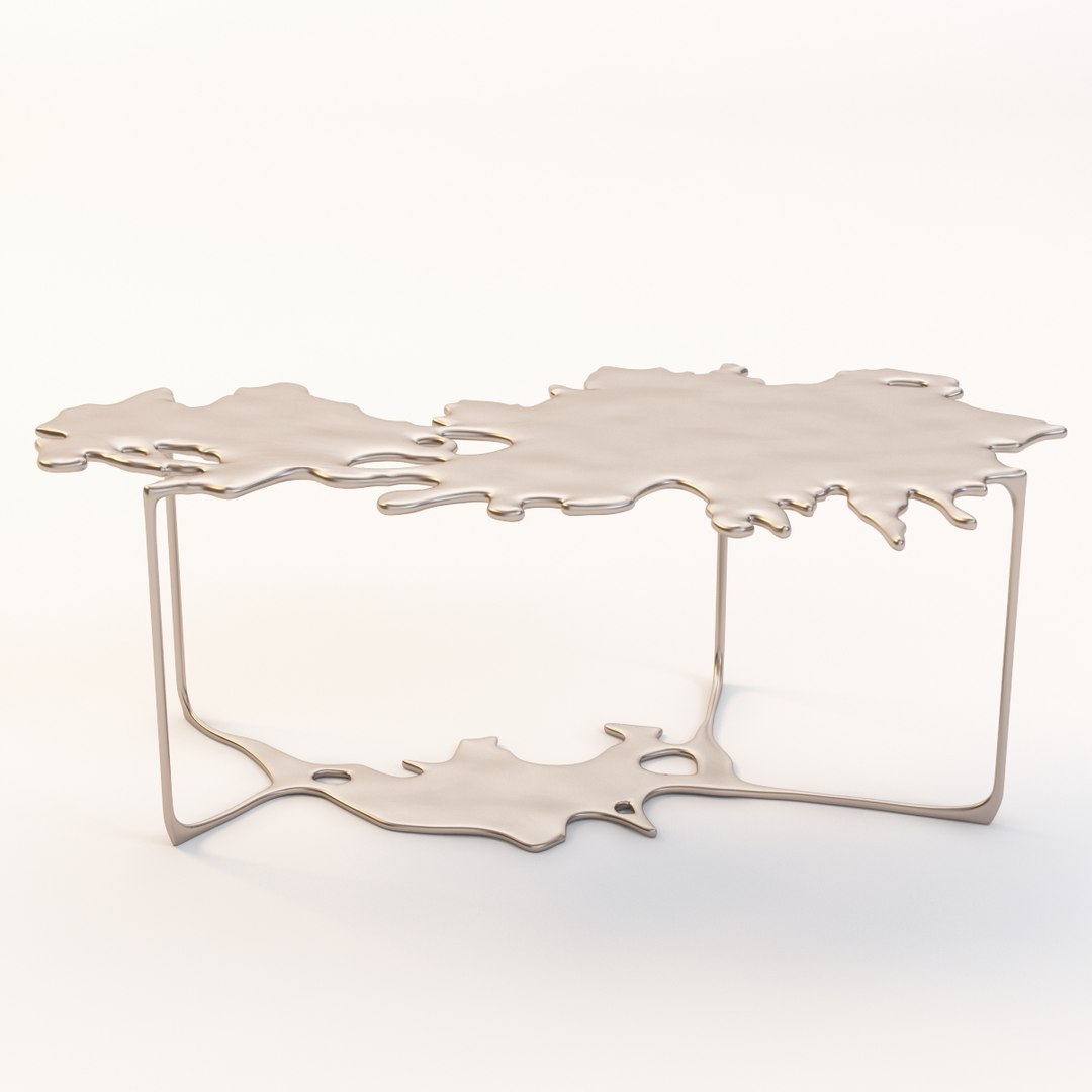 3d Bronze Puddle Cocktail Model