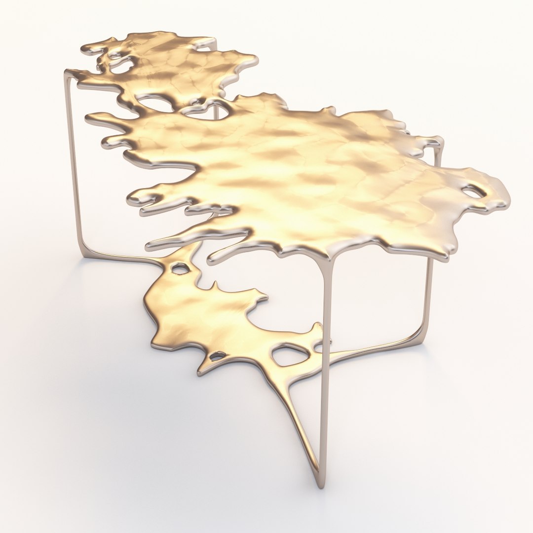 3d Bronze Puddle Cocktail Model
