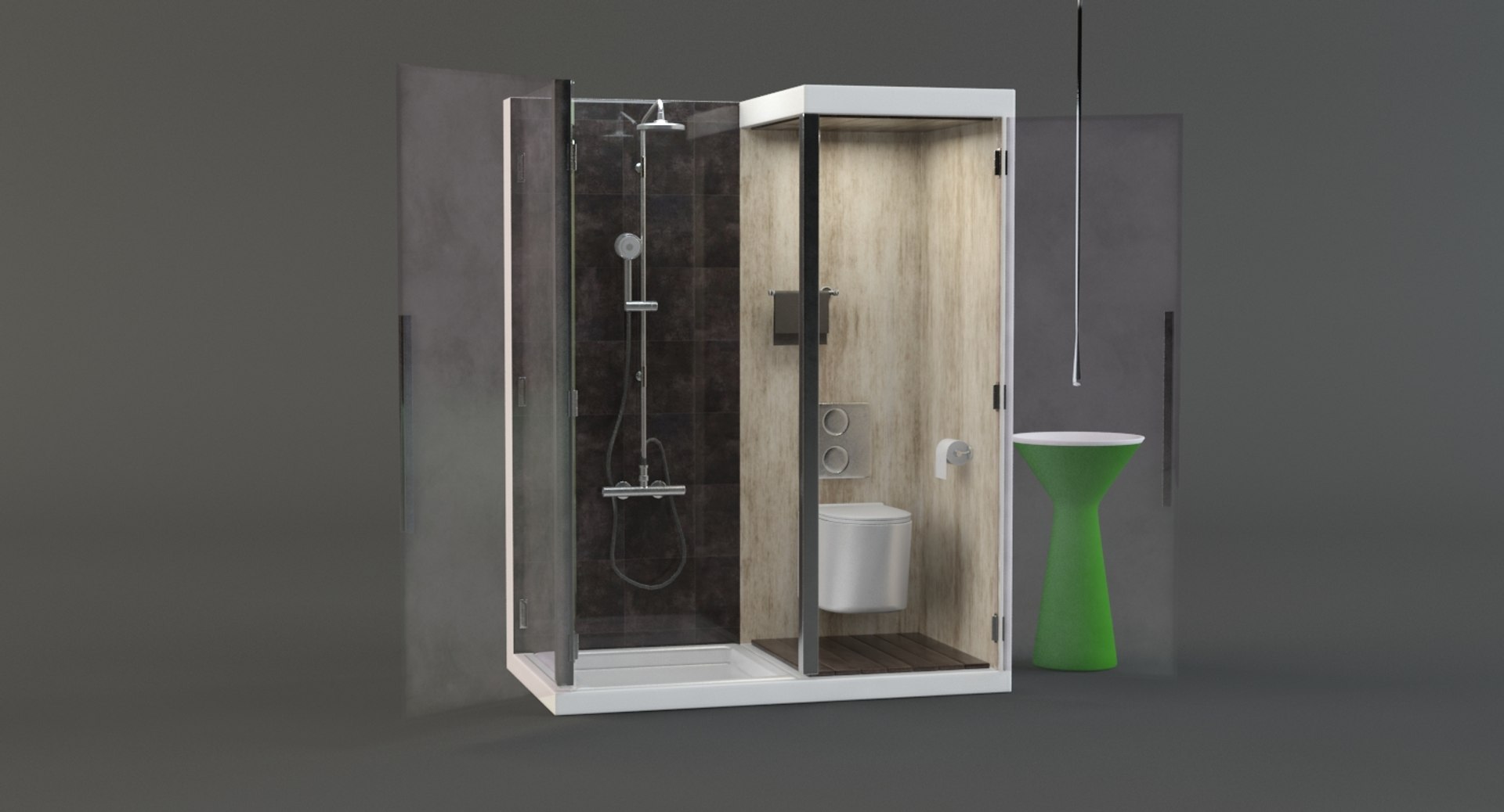 3D Shower Model - TurboSquid 1381624