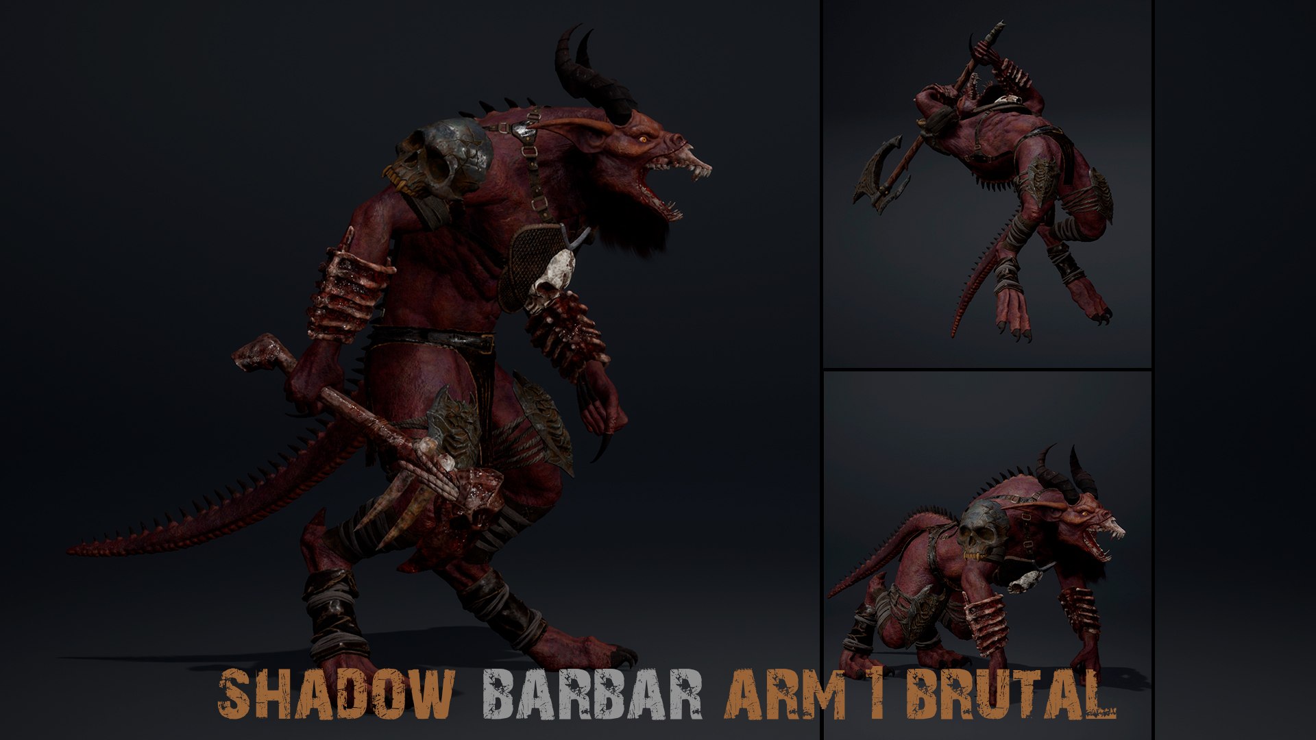 3D Shadow Barbar Arm1 Brutal Model - TurboSquid 2320943