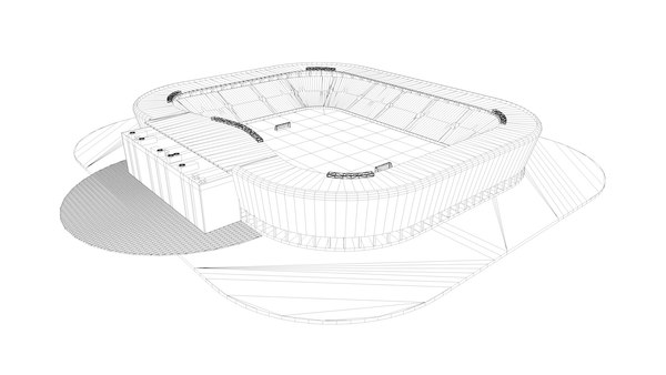 modelo 3d Estadio del parque Alawwal - TurboSquid 2105200