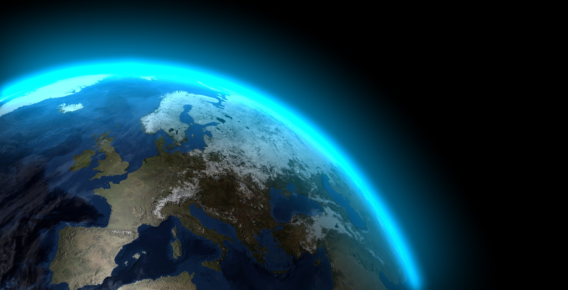 Earth Light Sci-fi Night 3d Model