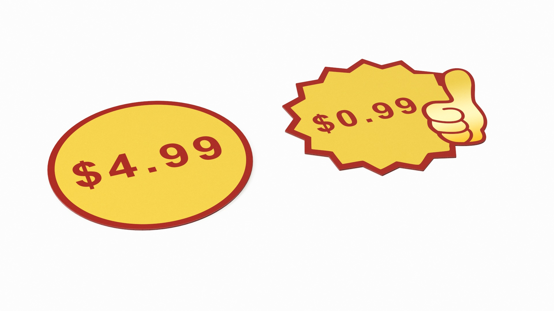 Paper Price Tags With Editable Text 3D Model - TurboSquid 1998263