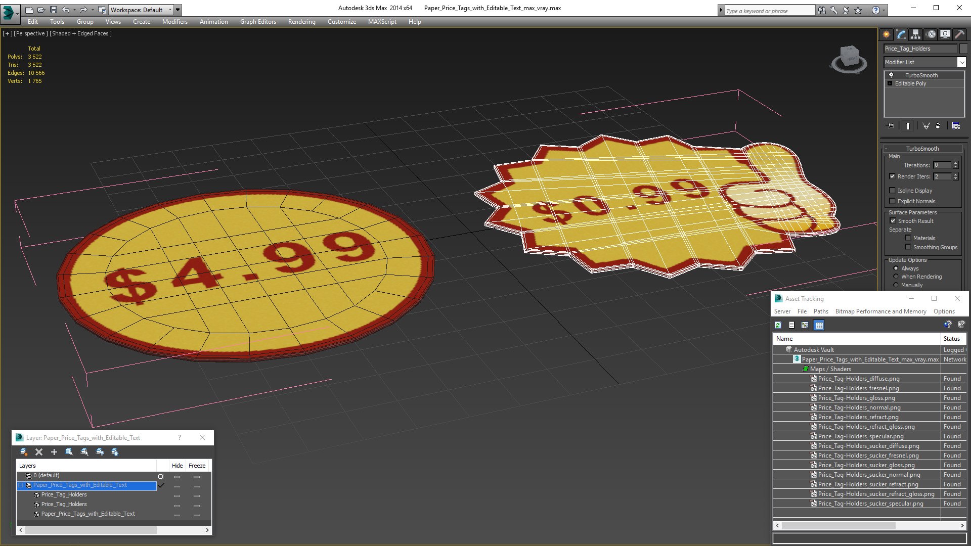 Paper Price Tags With Editable Text 3D Model - TurboSquid 1998263