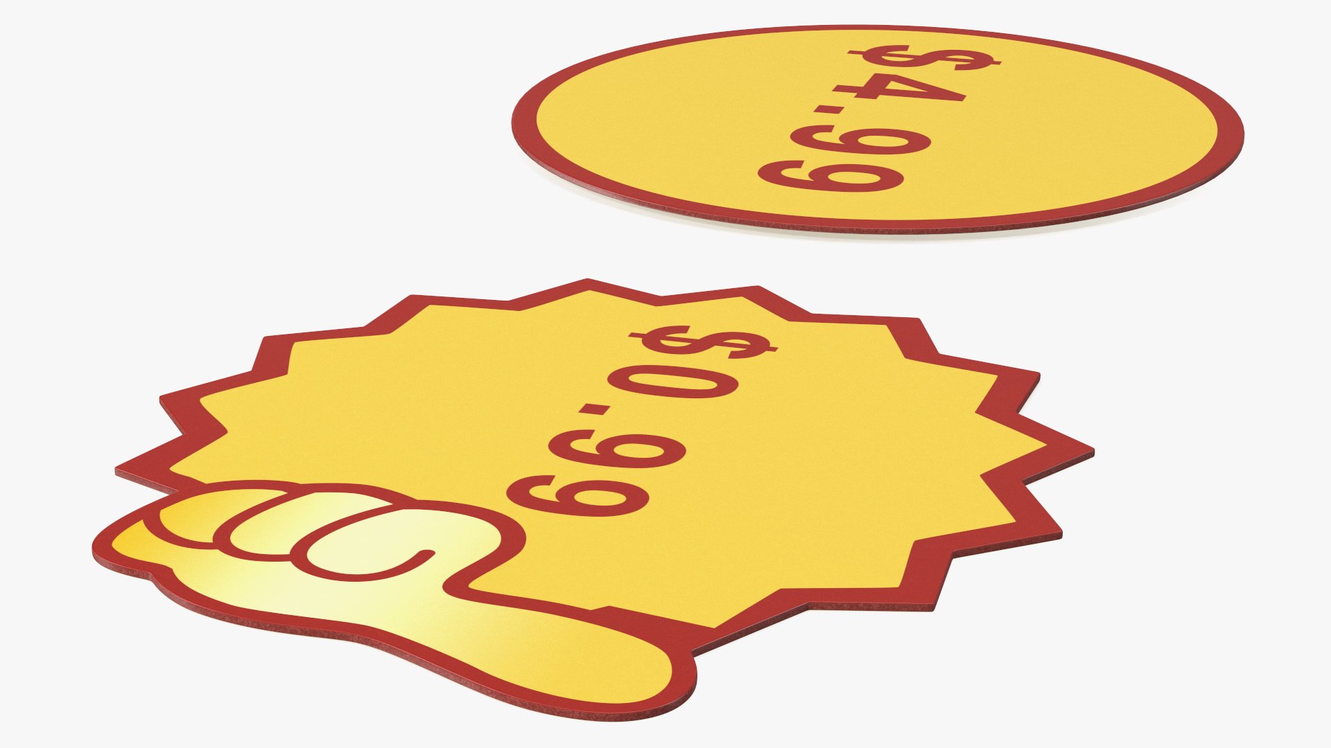 Paper Price Tags With Editable Text 3D Model - TurboSquid 1998263