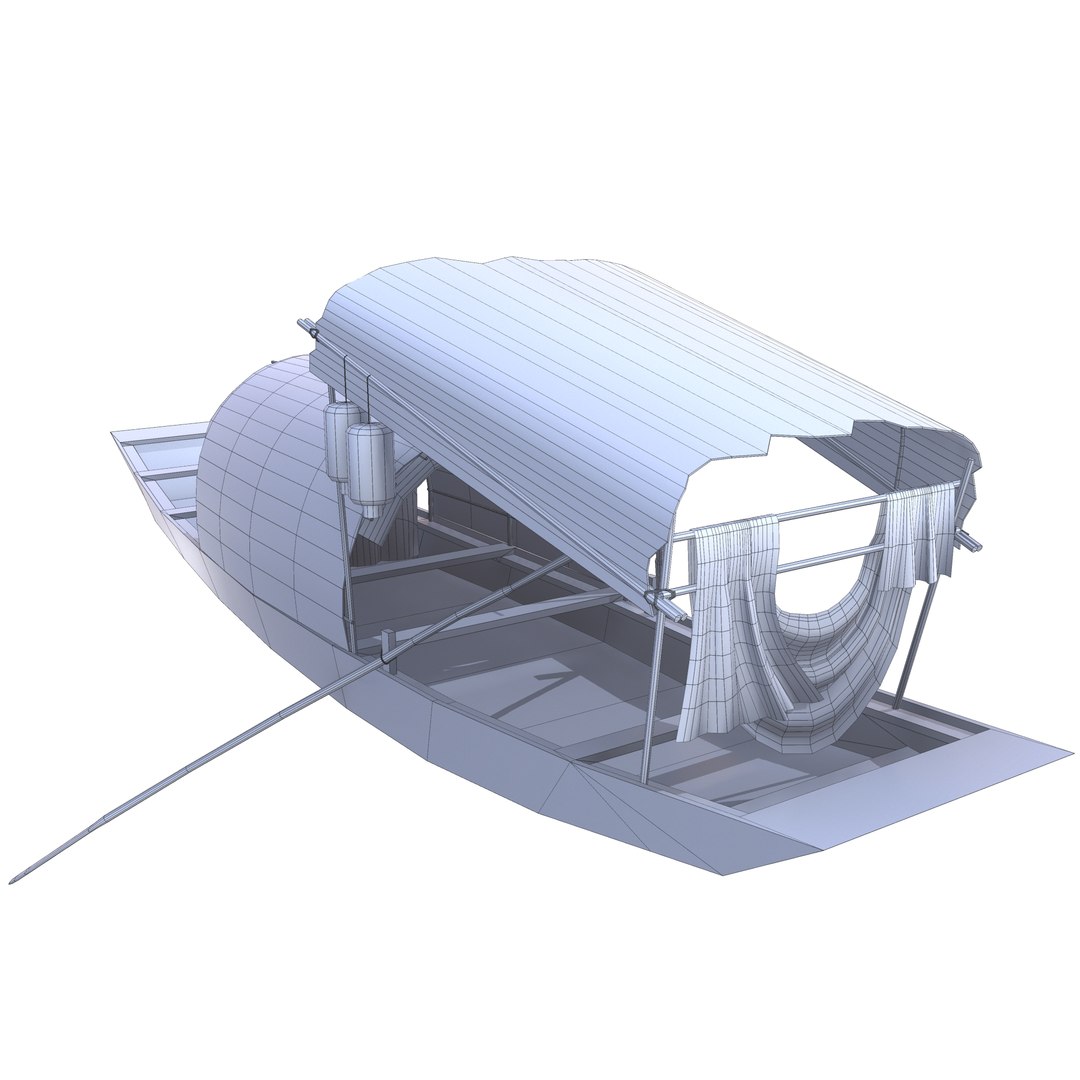 Sampan Junk Junkboat Model - TurboSquid 1678313