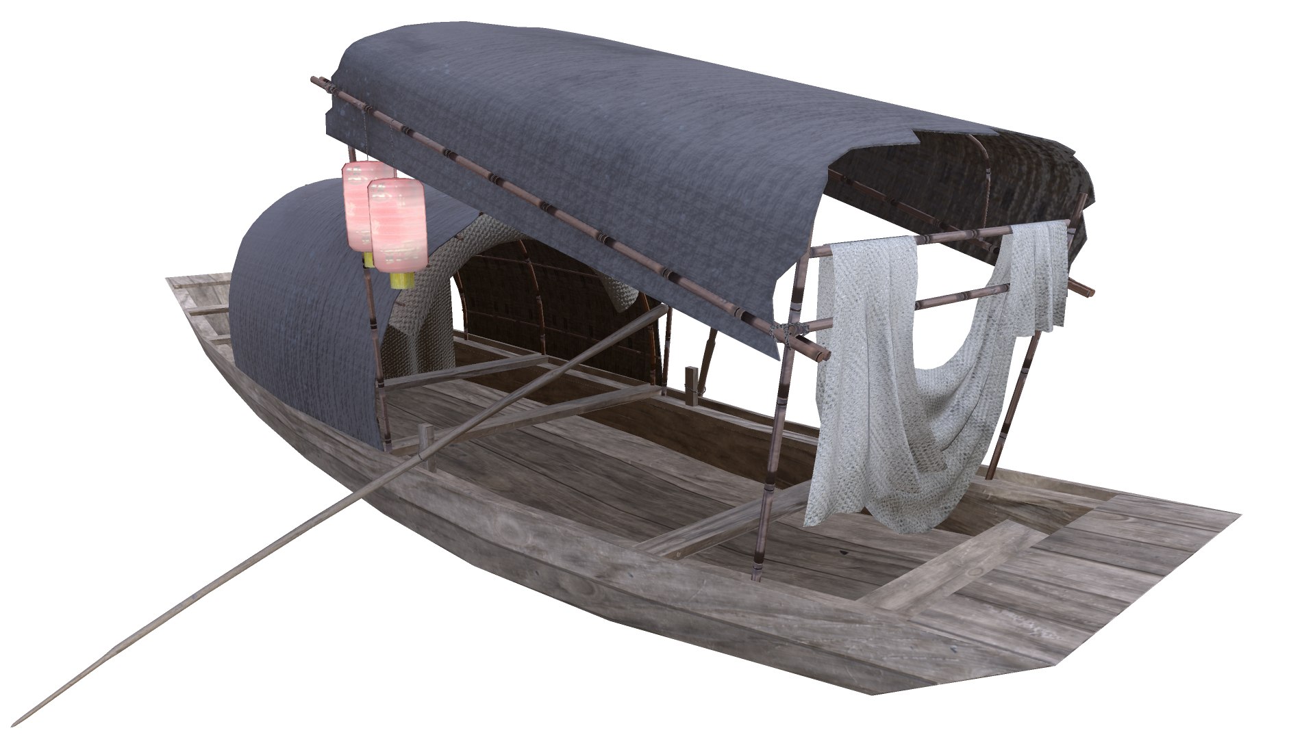 Sampan Junk Junkboat Model - TurboSquid 1678313