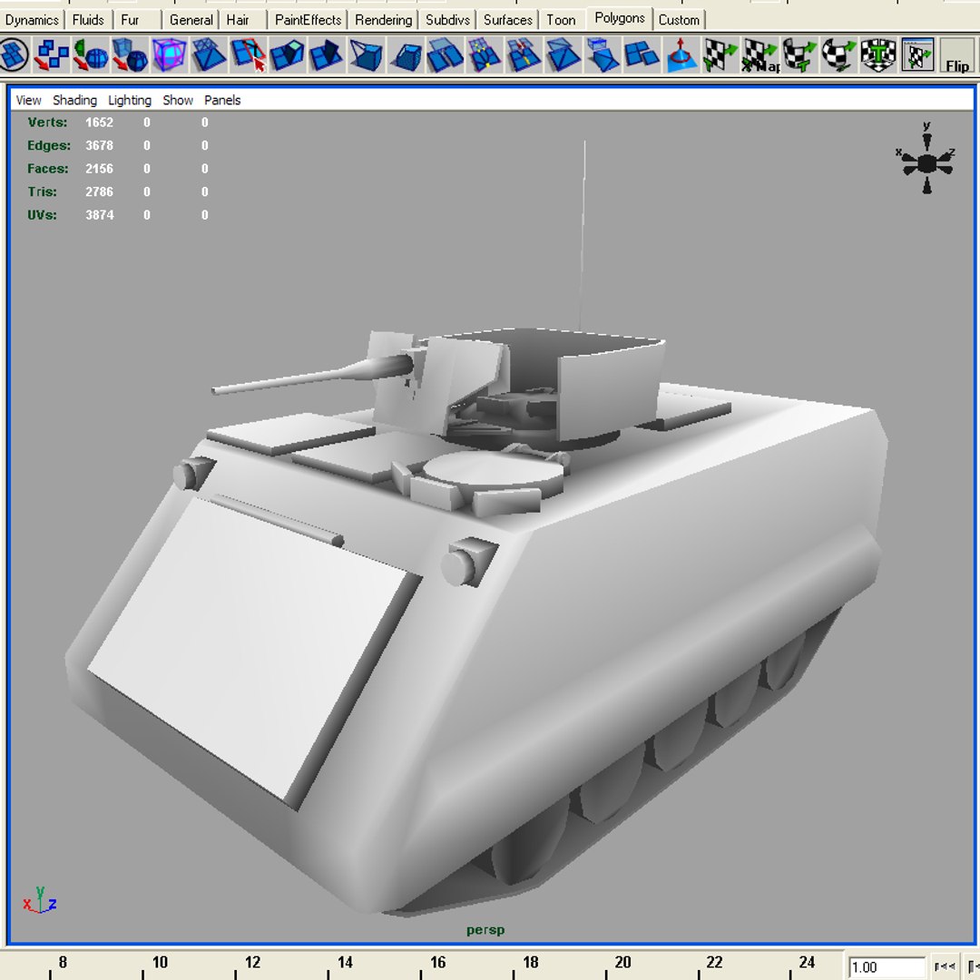 M113 Apc Machine Gun 3d Model