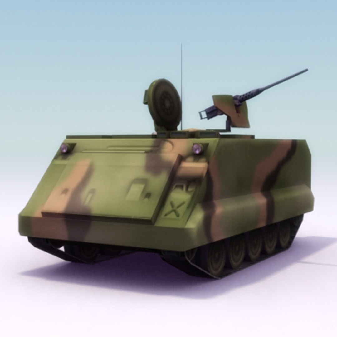M113 Apc Machine Gun 3d Model