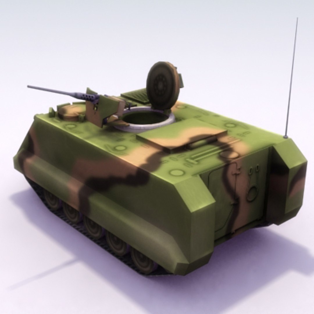 M113 Apc Machine Gun 3d Model